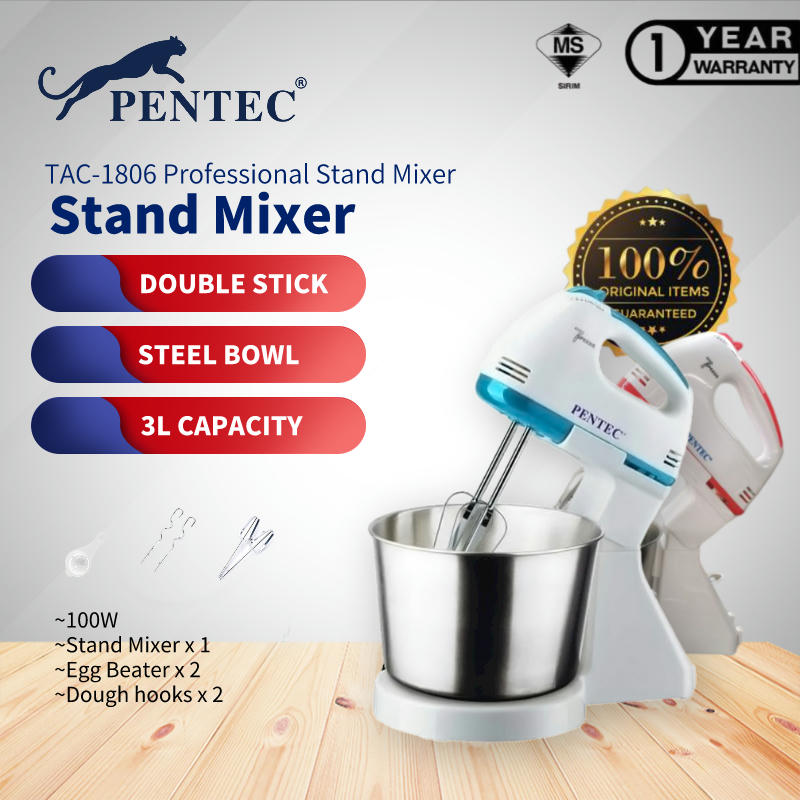 PENTEC Stand Mixer Hand Dual Mode TAC-1806 Mixer Hand Mixer Bowl